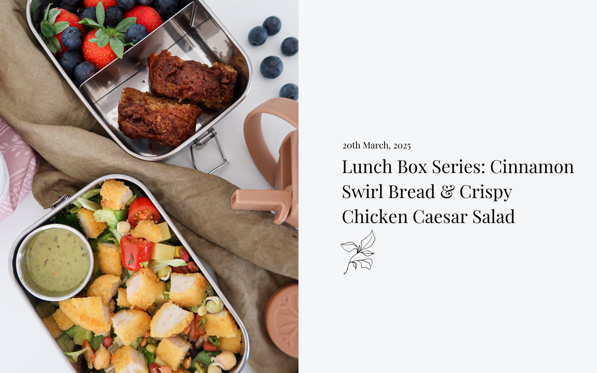 Lunch Box Series: Cinnamon Swirl Bread & Cripsy Chicken Caesar Salad ...