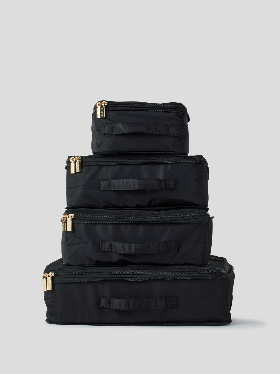 Black With Gold - Set of 4 Packing Cubes – Ela & Earth