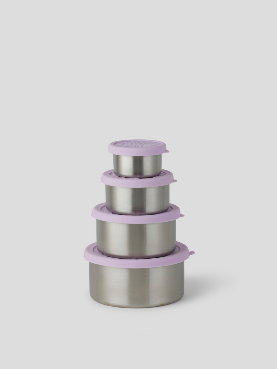 Lilac - Set of 4 Stainless Steel Nesting Containers – Ela & Earth
